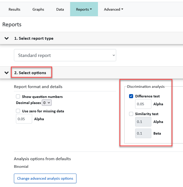 Standard Report: Tetrad Test Results